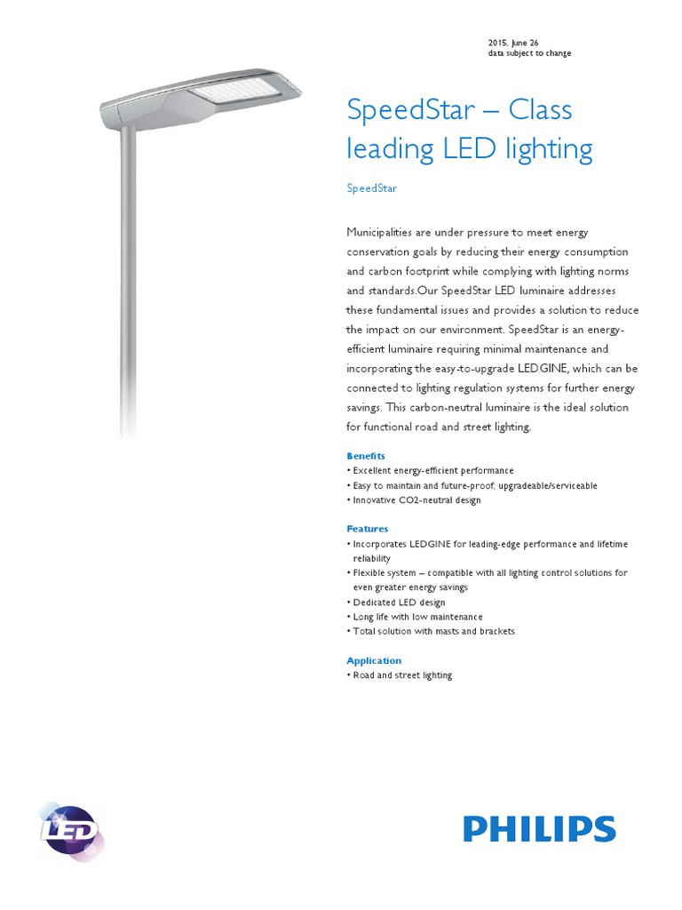 Speedstar - Class Leading Led Lighting | PDF | Lighting | Efficient ...