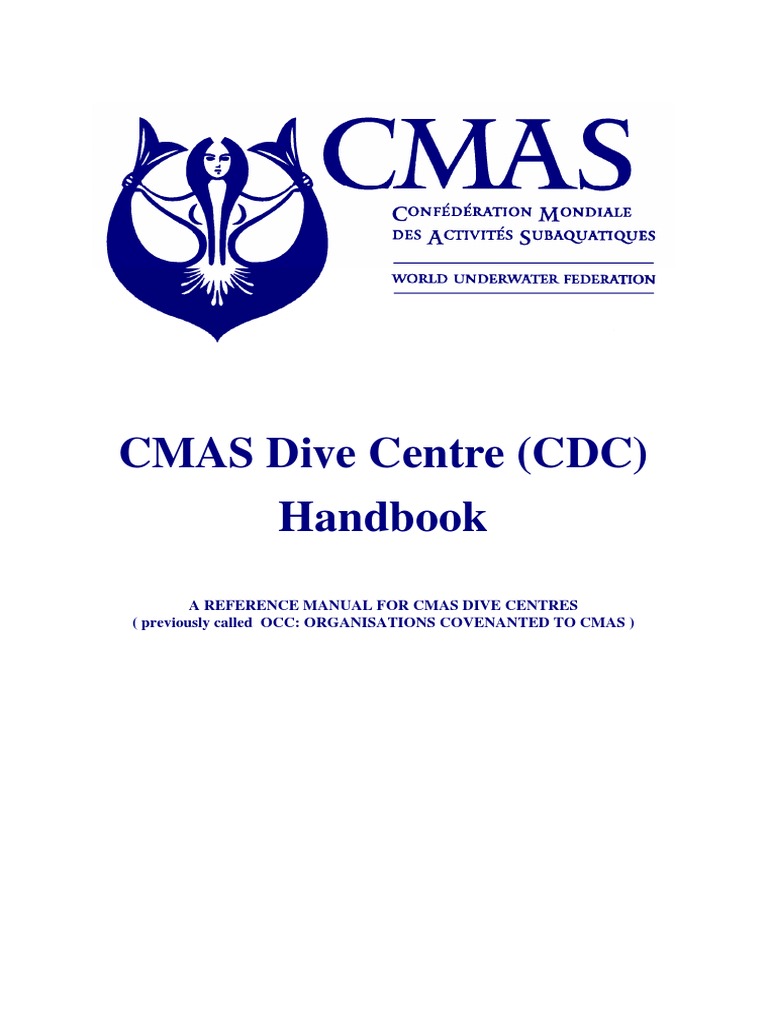 CMAS Dive Centre (CDC) Handbook | PDF | Scuba Diving | Underwater Diving