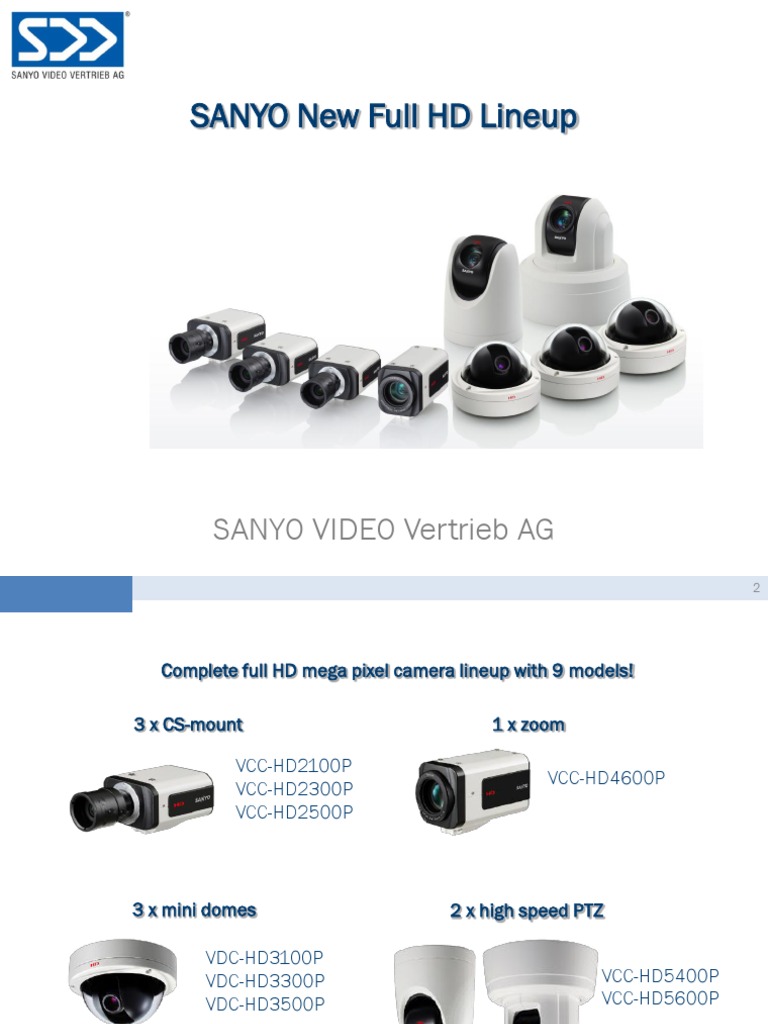SANYO Full HD CCTV Camera Lineup | PDF | Autofocus | Zoom Lens