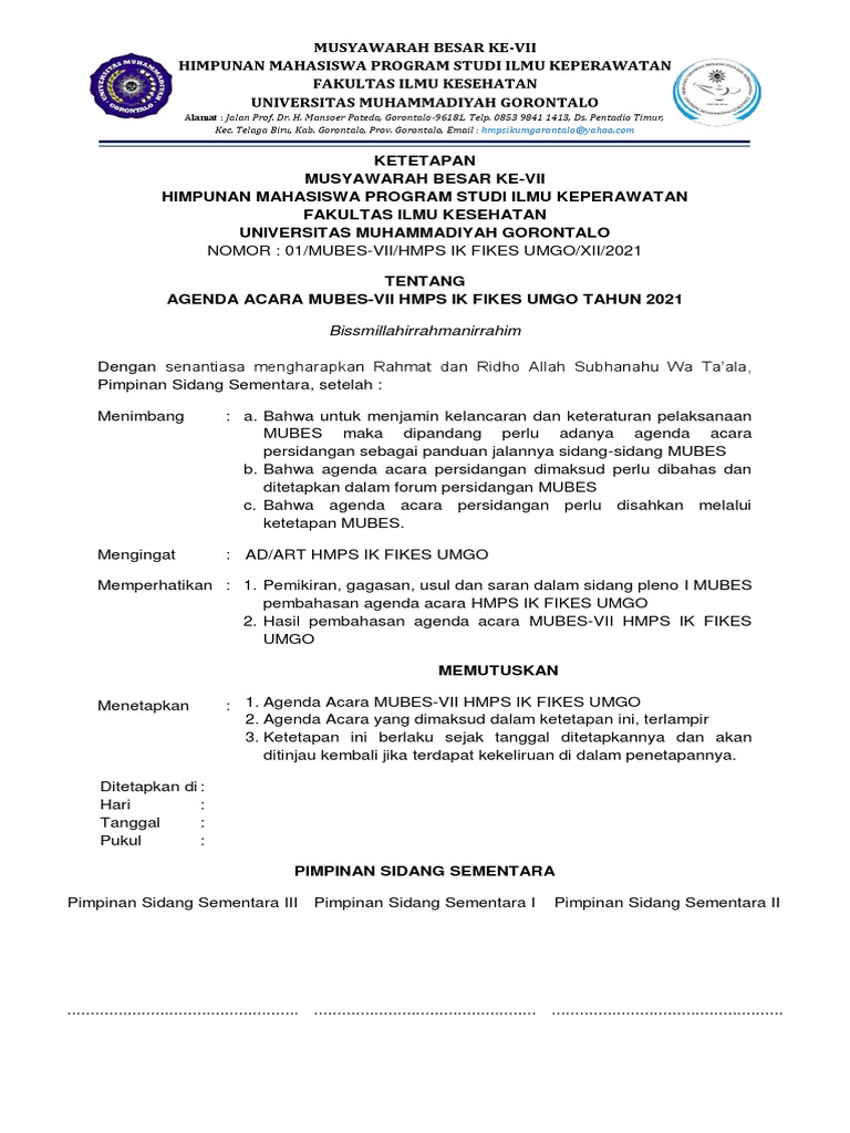 Konsideran Mubes | PDF