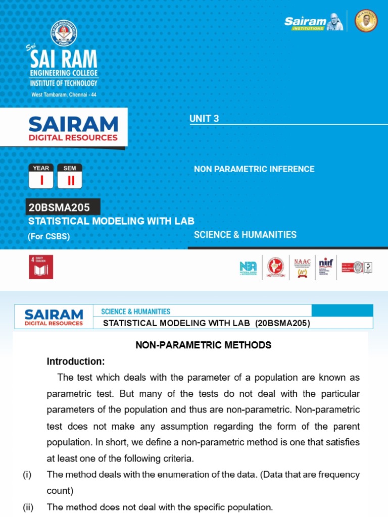 Non-Parametric Inference Full | Download Free PDF | Nonparametric ...
