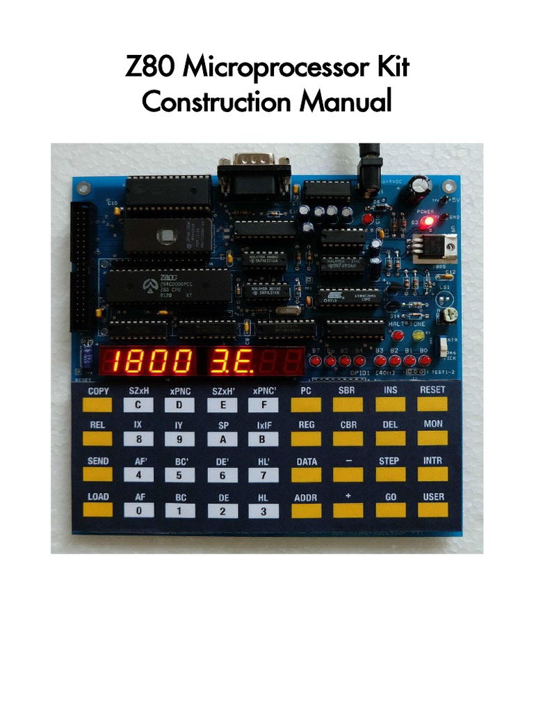 Z80 Microprocessor Kit Construction Manual | PDF | Printed Circuit Board | Capacitor
