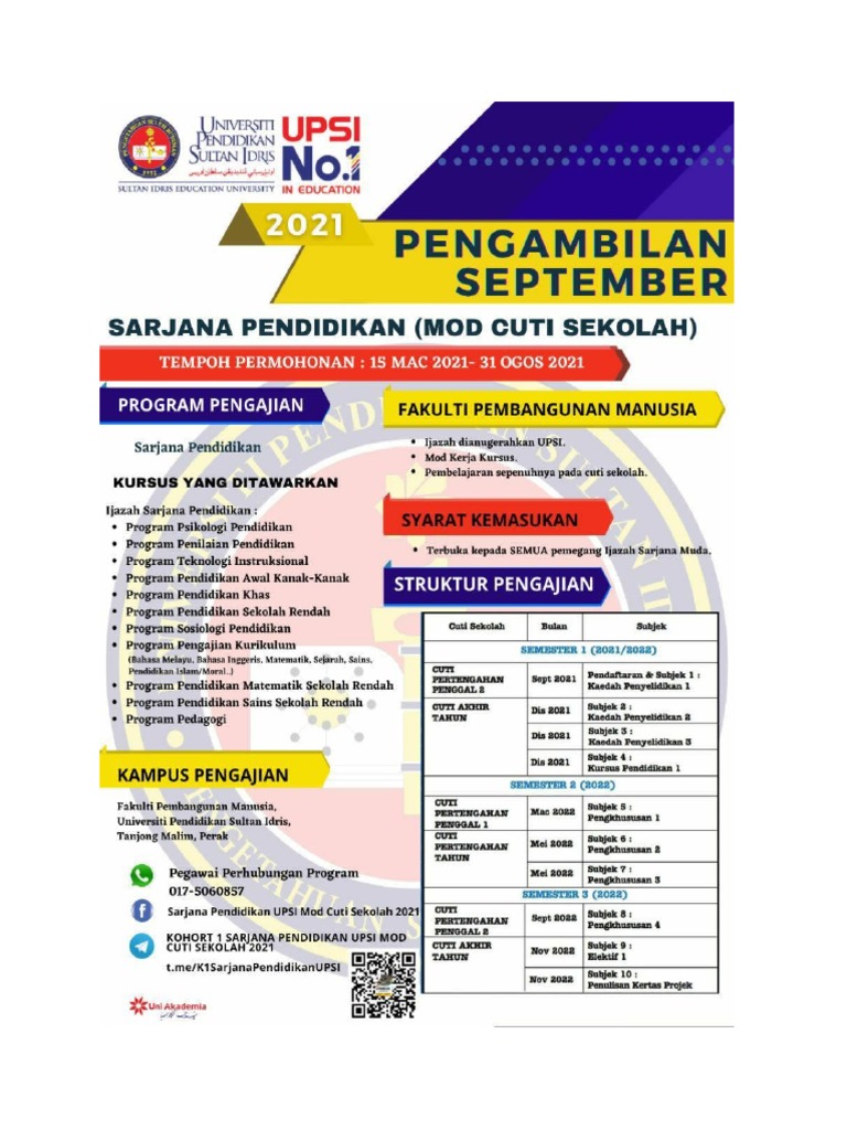 Link Group Program Sarjana Pendidikan UPSI | PDF