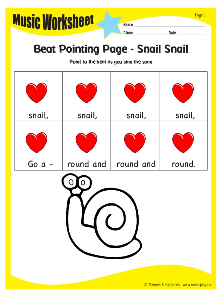 Beat Pointing Page - Snail Snail: Snail, Snail, Snail, Snail | PDF ...