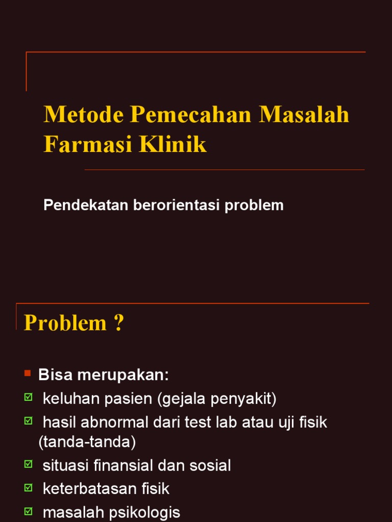 Metode SOAP dalam Farmasi Klinik | PDF