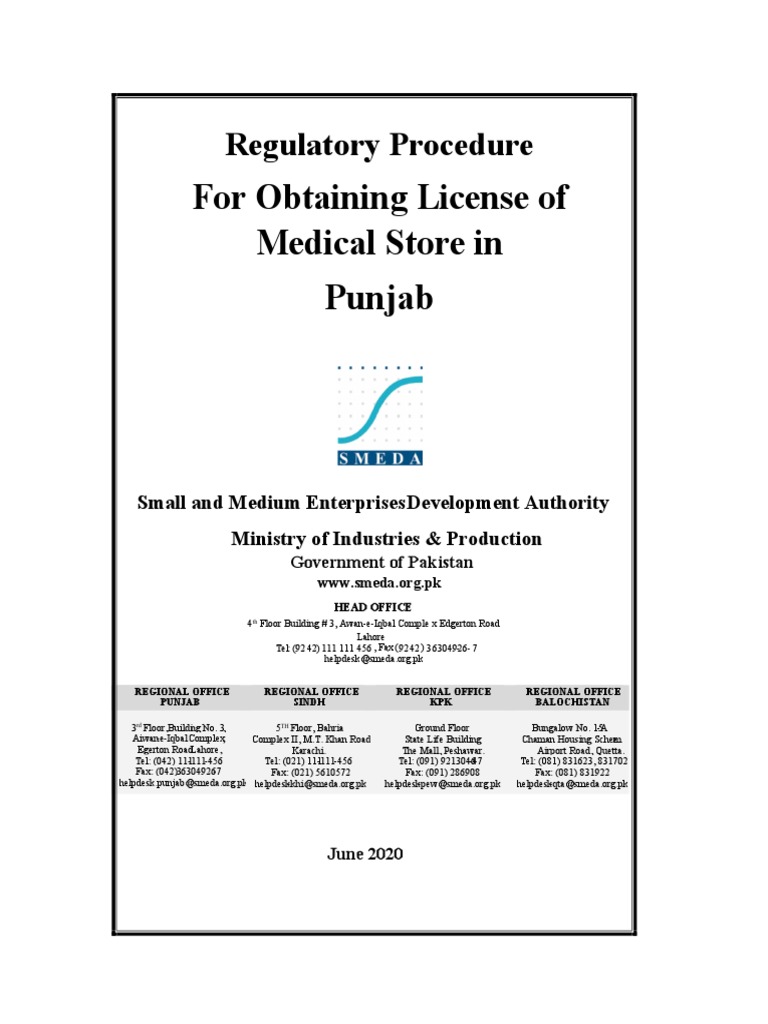 Procedure For Obtaining License of Medical Store in Punjab | PDF ...