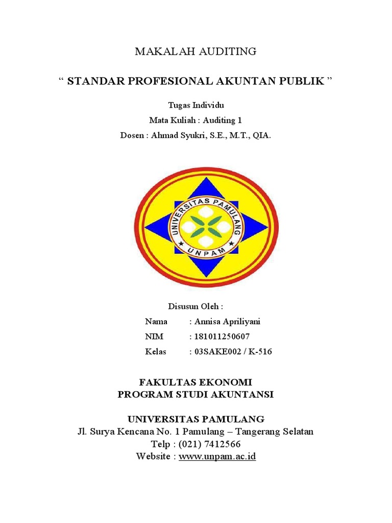 Makalah Auditing Spap | PDF