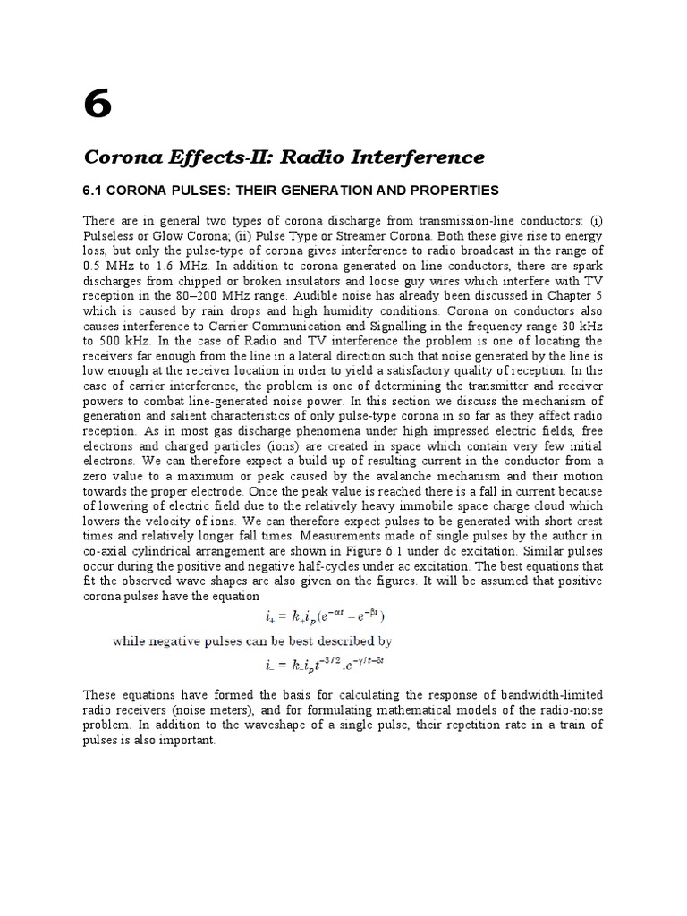 Radio Interference from Corona Discharge | PDF | Signal To Noise Ratio ...