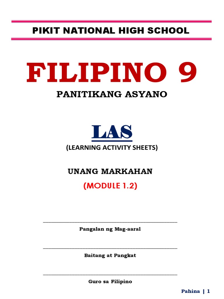 Filipino-9-Q1-Linggo 2-1.2 PDF | PDF