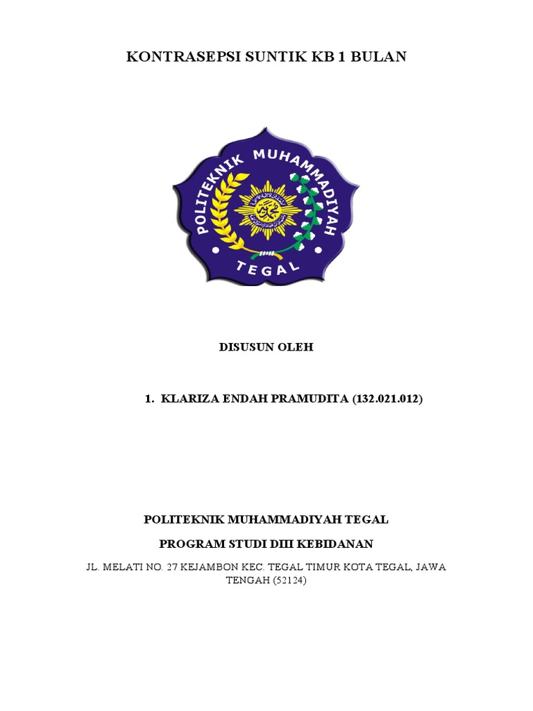 Suntik Kb 1 Bulan Pdf