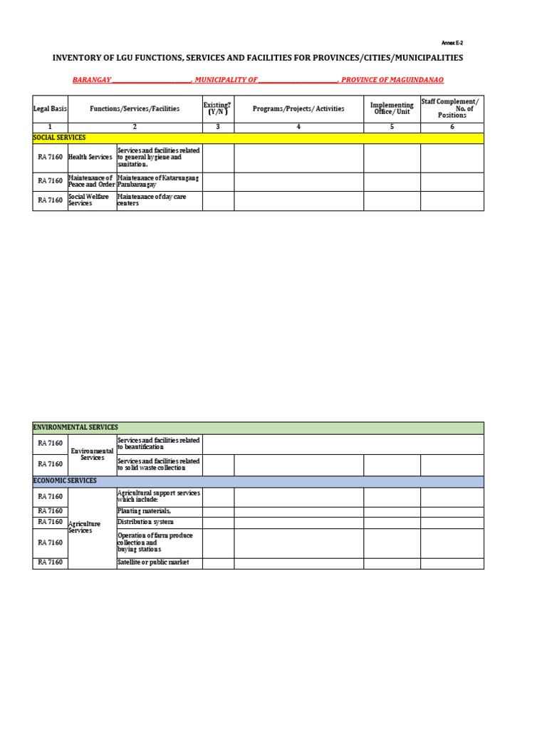LGU Services Overview for Maguindanao | PDF | Infrastructure | Health ...