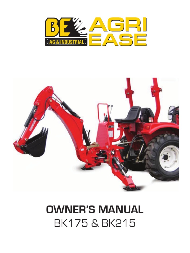 Owner'S Manual: BK175 & BK215 | PDF | Tractor | Valve