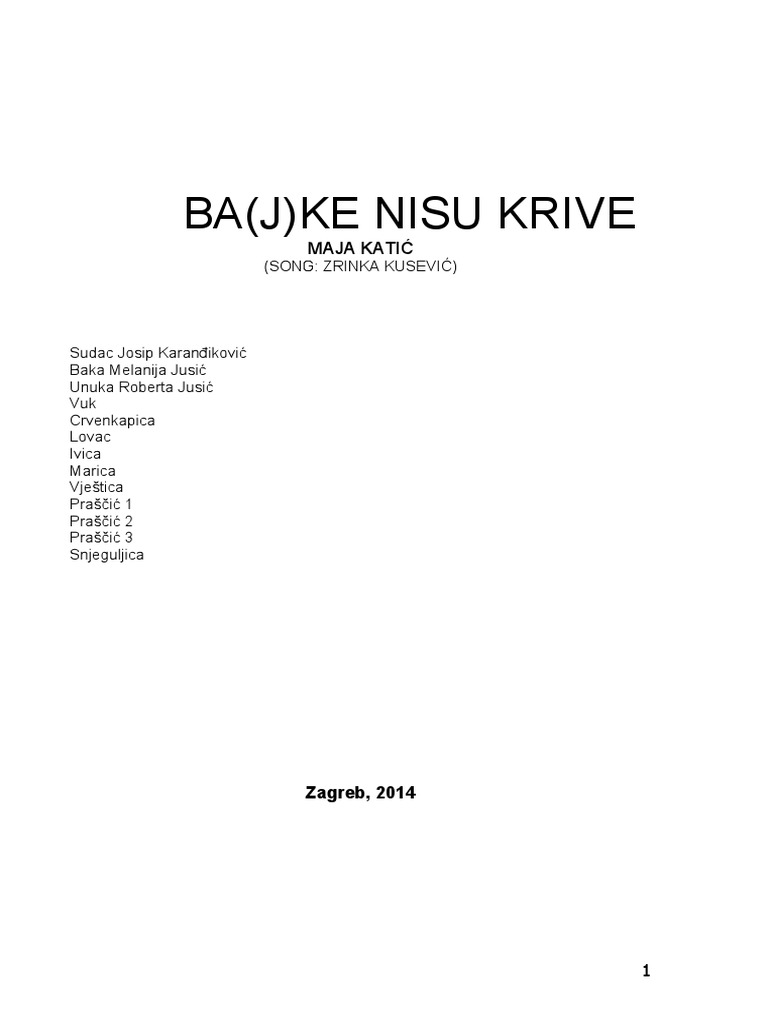 Bajke Nisu Krive Ba | PDF