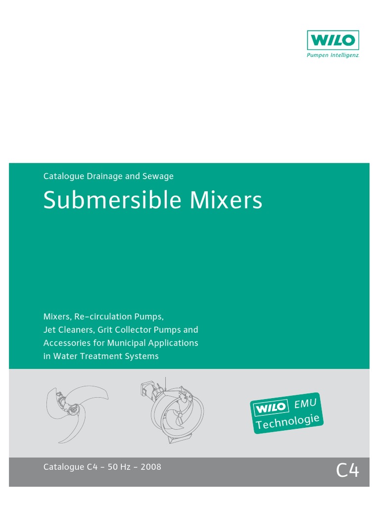 Submersible Mixers: Catalogue Drainage and Sewage | PDF | Sewage ...