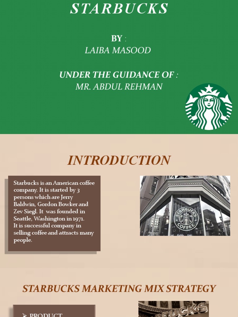 Laiba Masood: Under The Guidance of | PDF | Starbucks | Market Segmentation