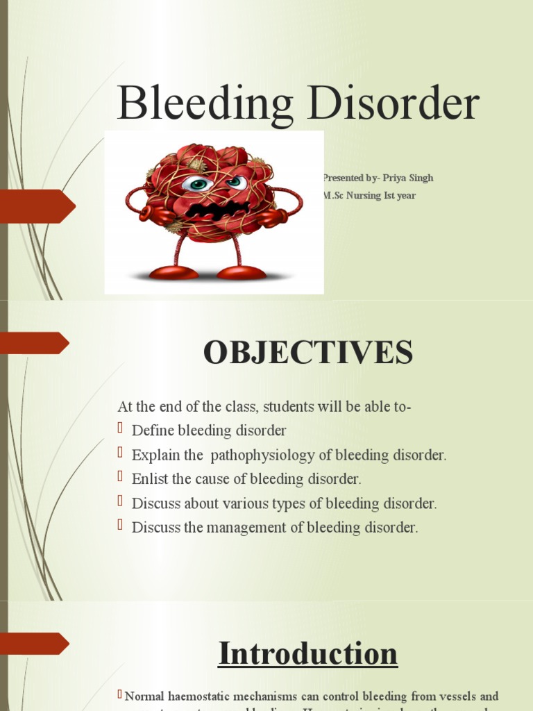 Bleeding Disorder | PDF | Coagulation | Bleeding