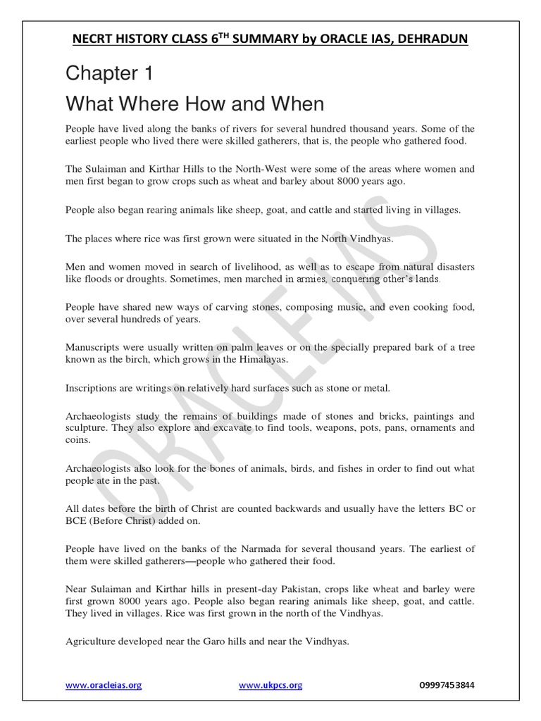 Class 6 History Summary: Key Concepts | PDF | Ashoka | Gautama Buddha
