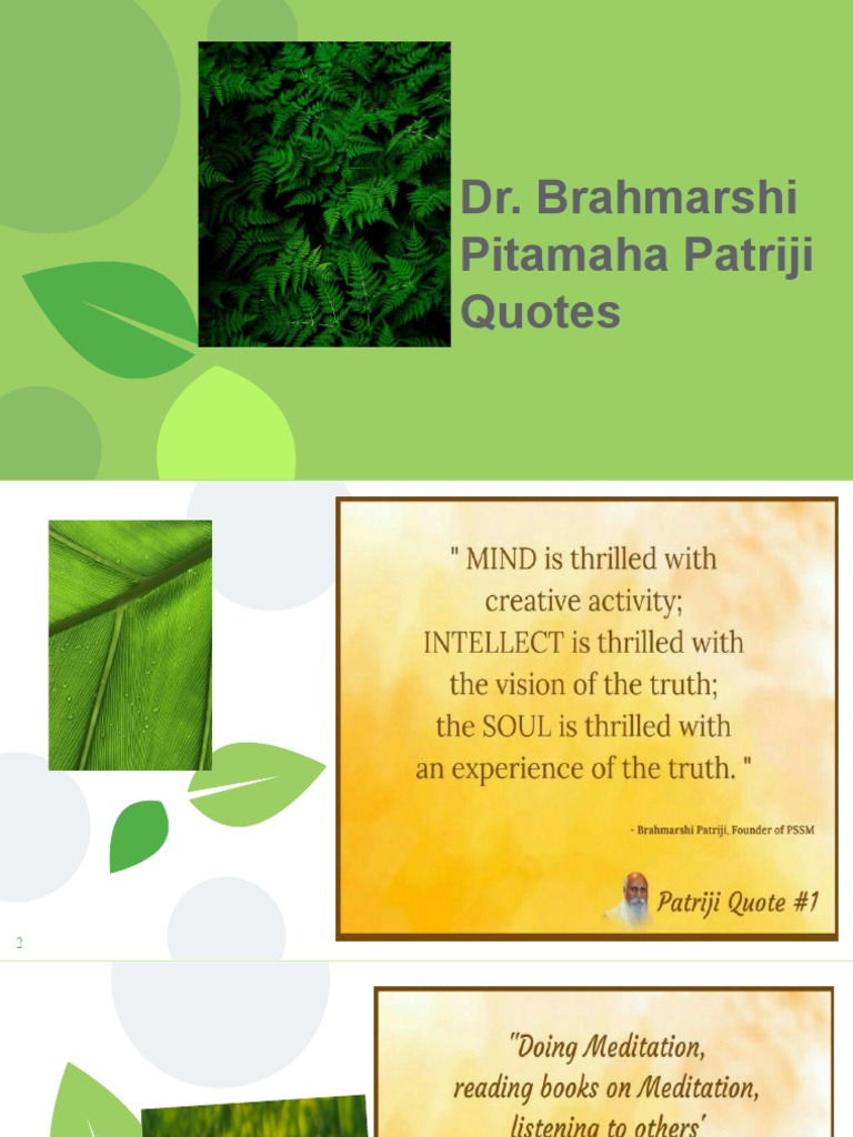 Dr. Patriji Quotes | PDF