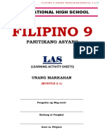 Activity Sheets FIL 9 Q3 Parabula | PDF