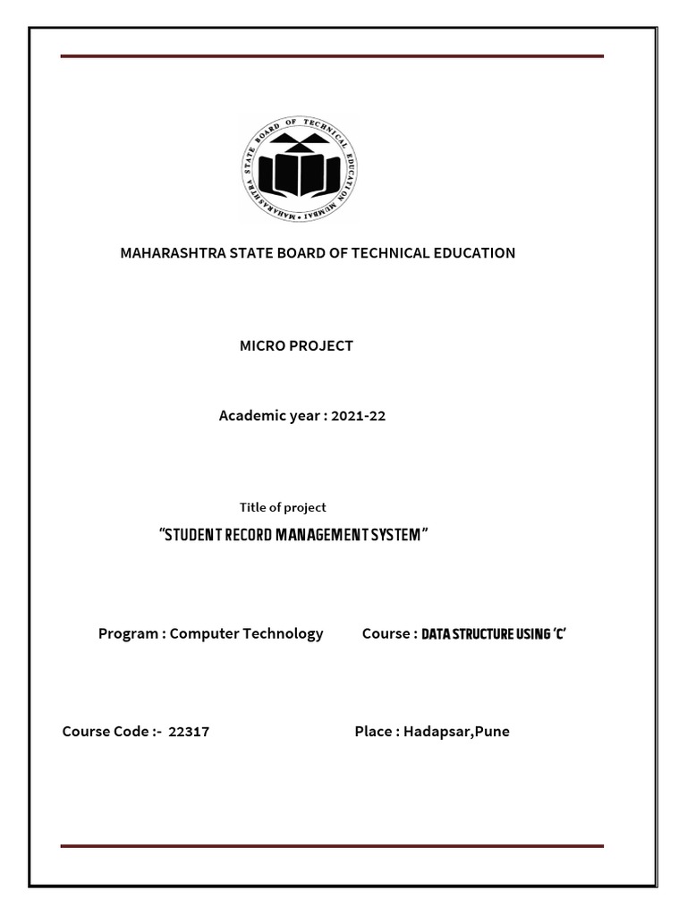 DSU Microproject Report | PDF