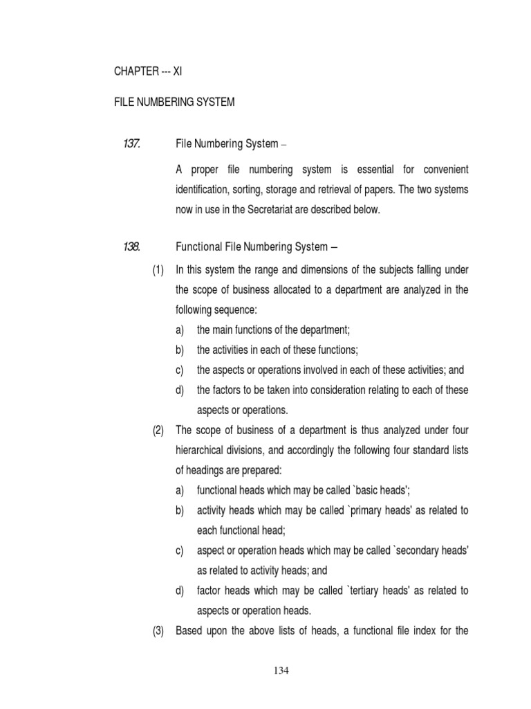 Chapter - Xi File Numbering System | PDF