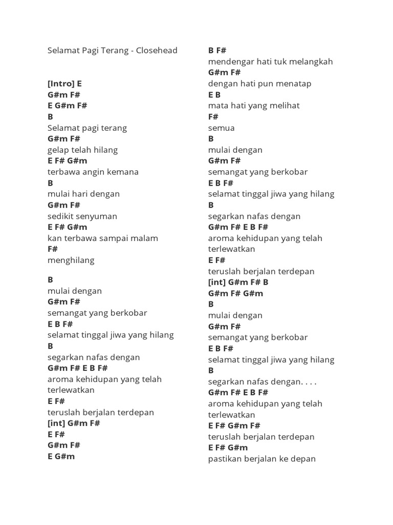 Chord Closehead | PDF
