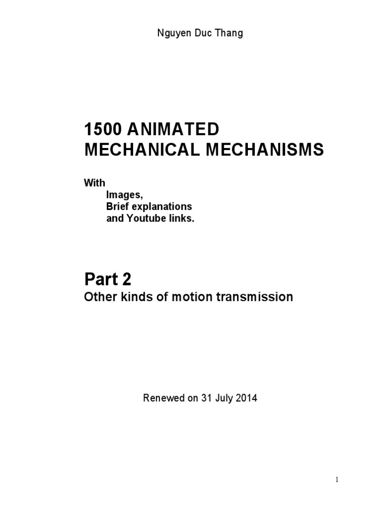 1500 Animated Mechanical Mechanisms | PDF | Gear | Pendulum