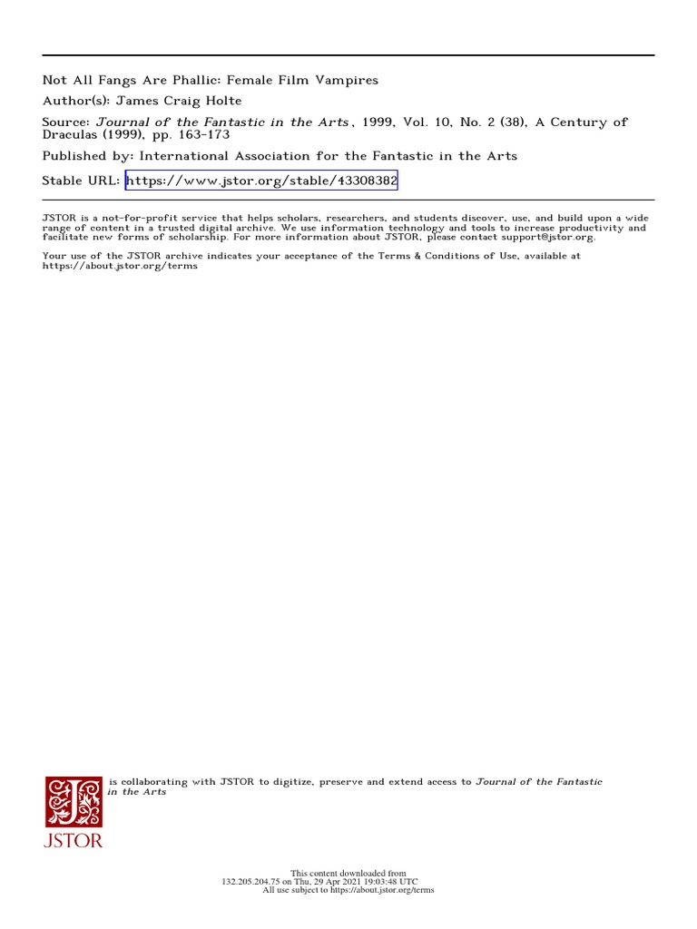 Not All Fangs Are Phallic | PDF | Abraham Van Helsing | Mina Harker