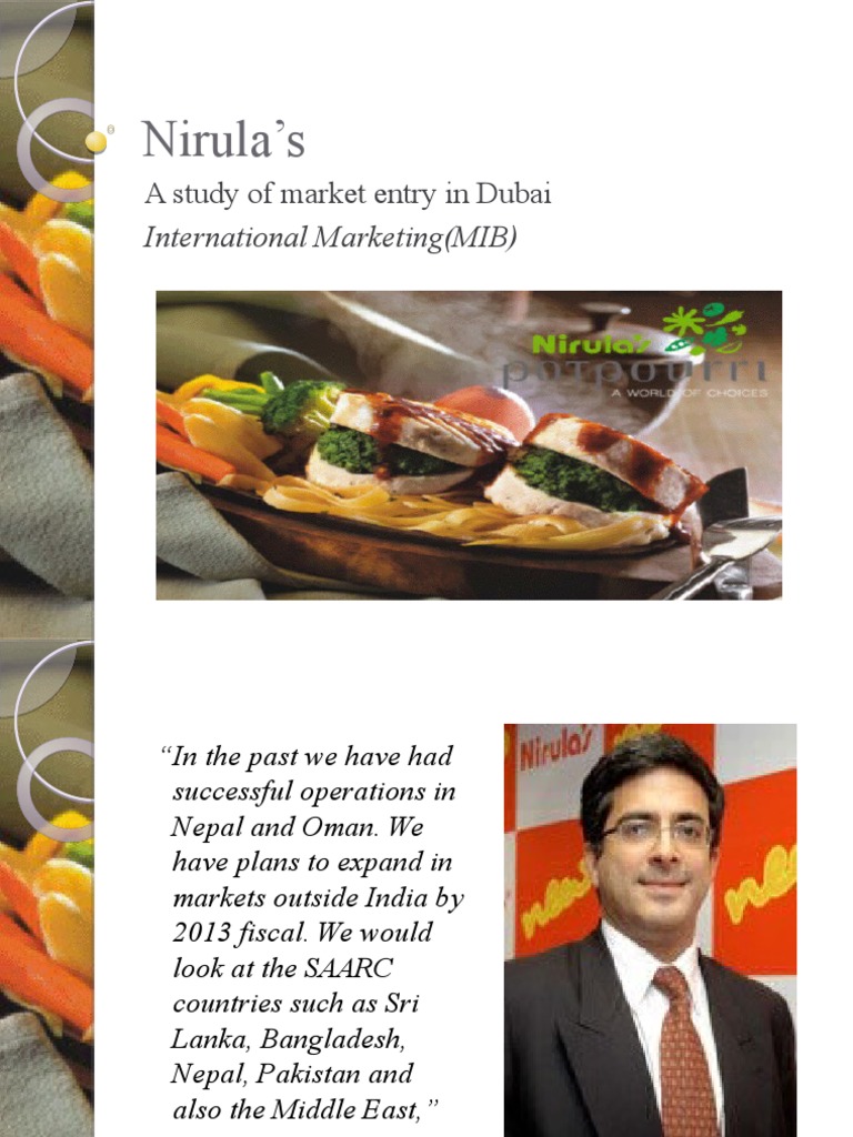 Nirula's Int MKTG Final | PDF | Hamburgers | Fast Food