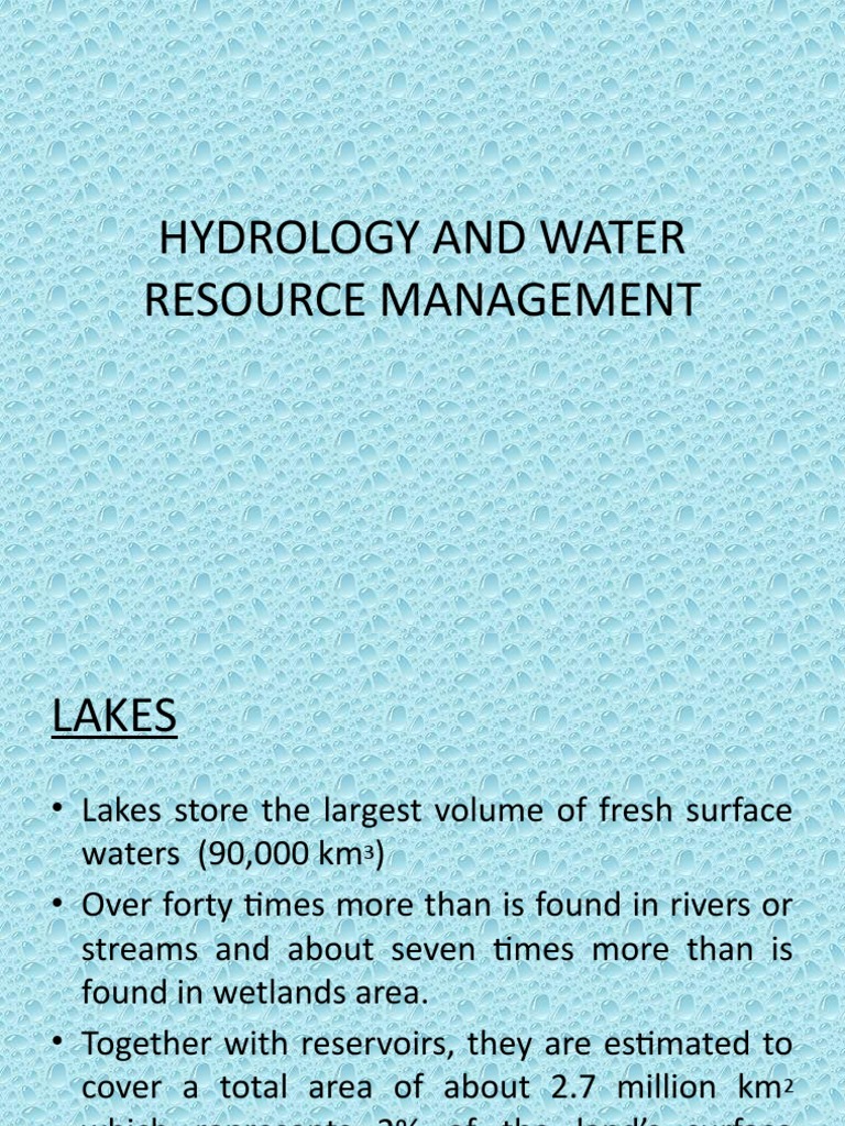 Hydrology and Water Resource Management | PDF | Groundwater | Water ...