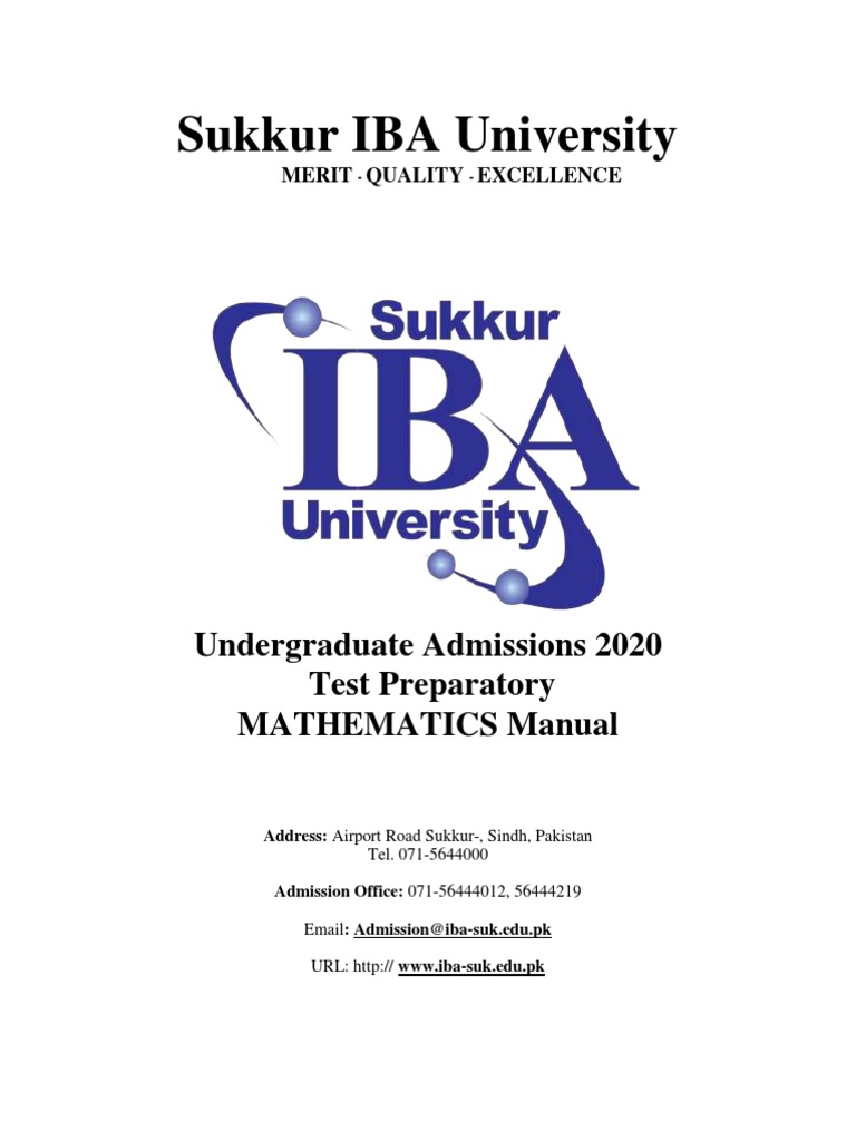 Undergraduate Admissions - Math Manual | PDF