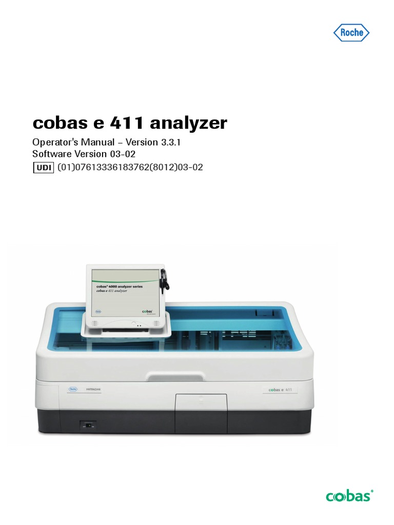 Cobas e 411 Analyzer: Operator's Manual - Version 3.3.1 Software ...