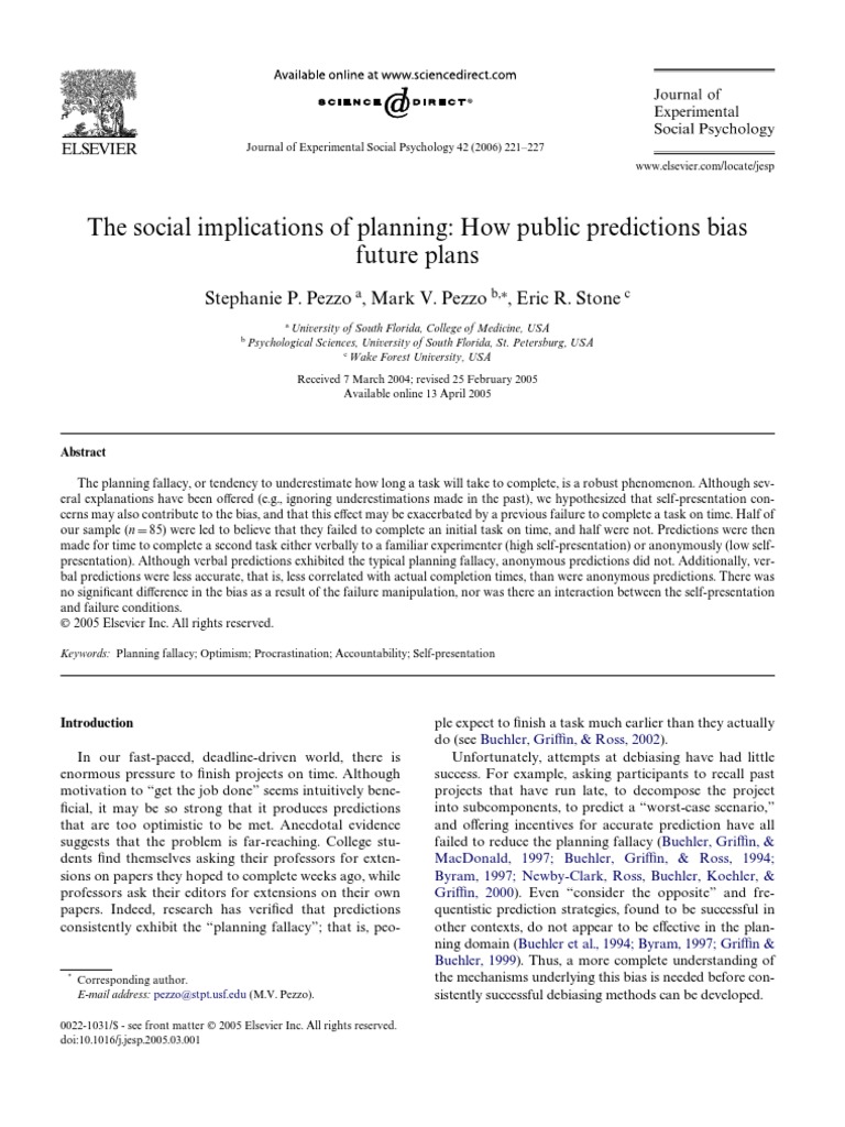 Social Bias in Task Completion Predictions | PDF | Social Psychology | Bias