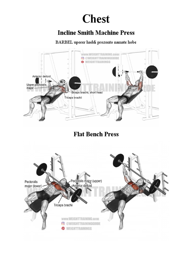 Chest: Incline Smith Machine Press | PDF | Physical Fitness | Weight ...