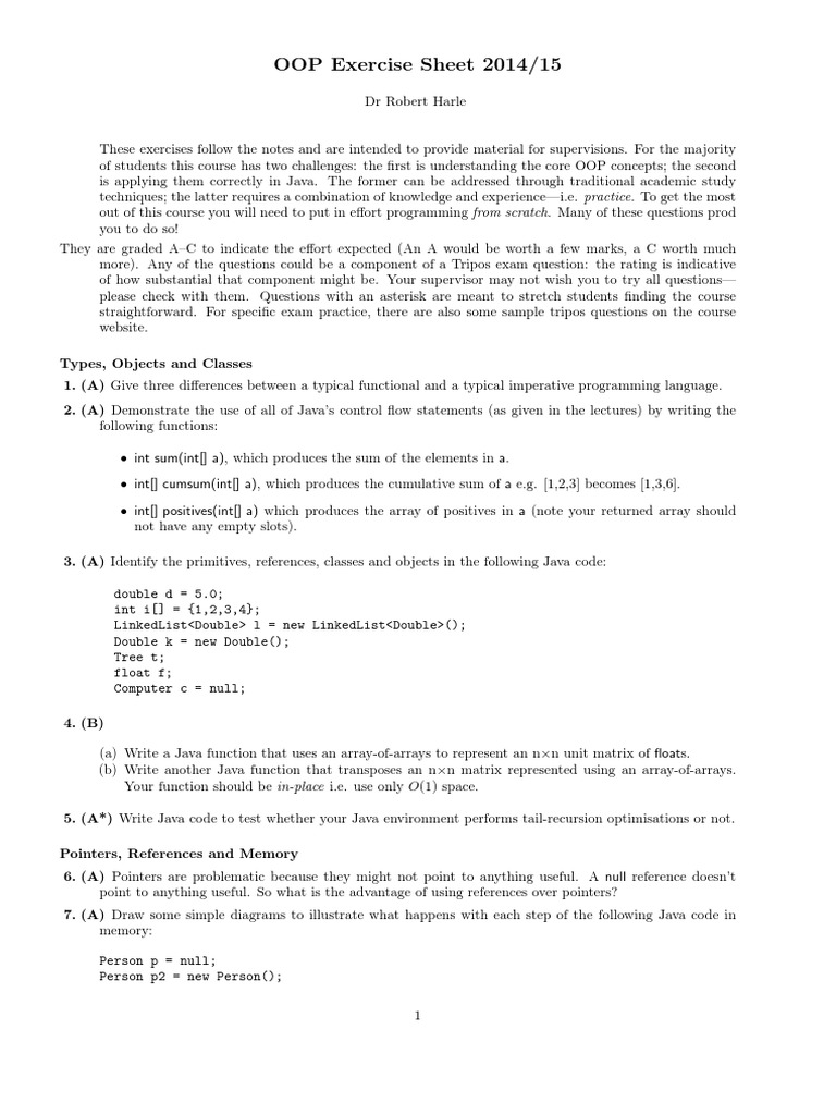 Oop Examples 1415 Pdf Method Computer Programming Class Computer Programming