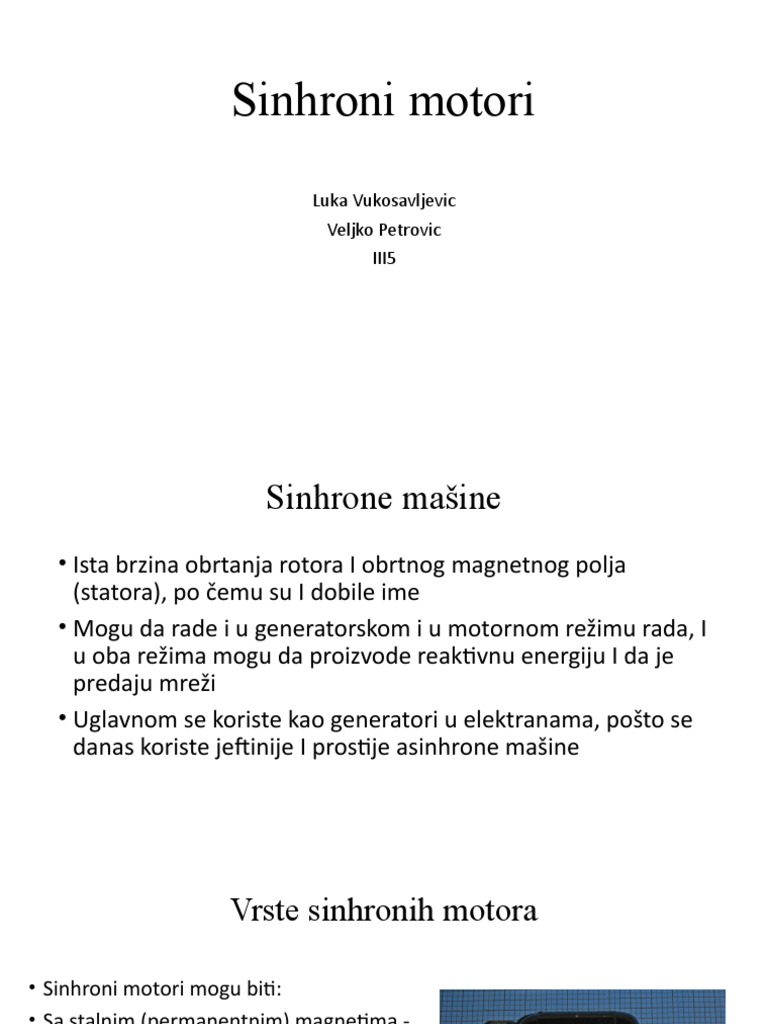 Sinhroni Motori | PDF