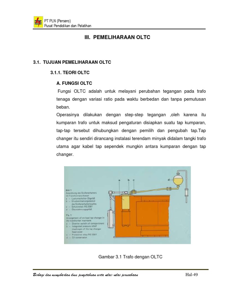 Pemeliharaan OLTC MR REVISI 7 APRIL 2009 | PDF