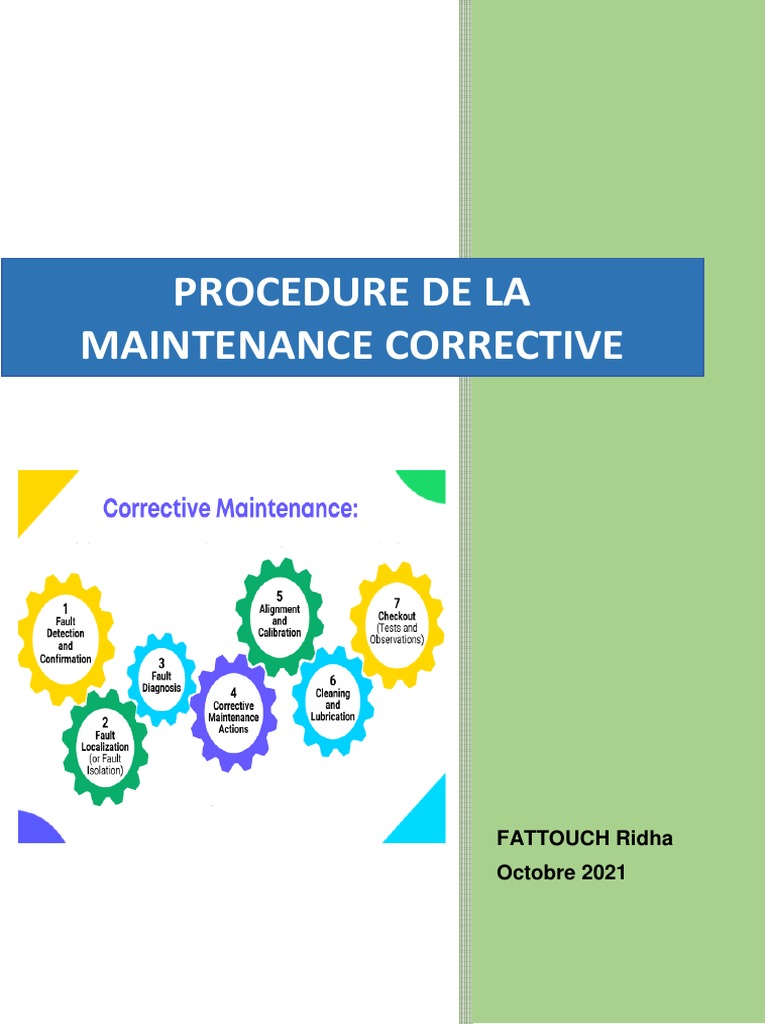 Procédure de Maintenance Corrective | PDF | Workflow | Informatique
