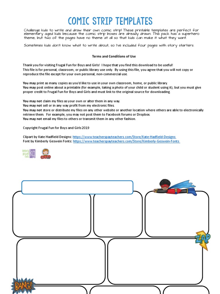 Comic Strip Templates | PDF