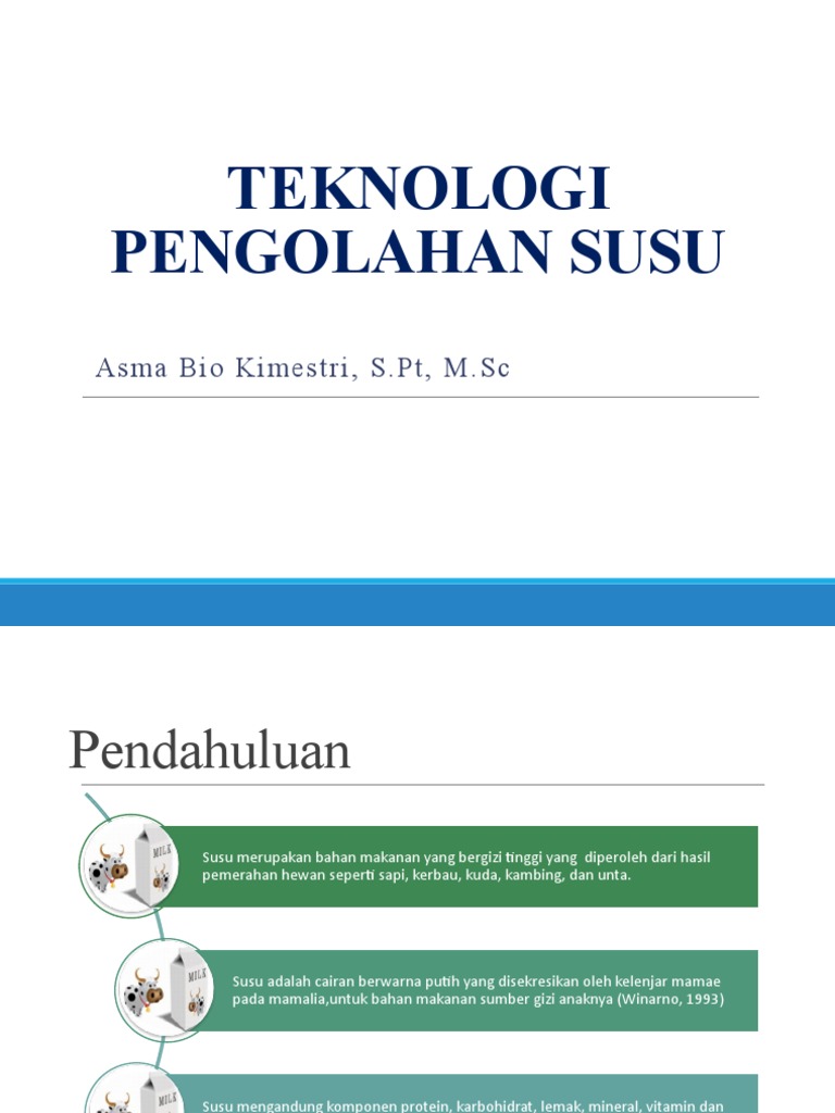 Teknologi Pengolahan Susu Pdf