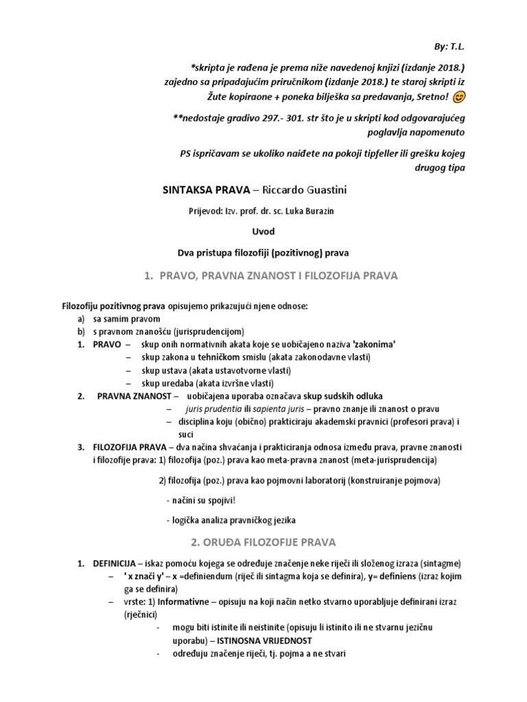 Teorija Skripta | PDF