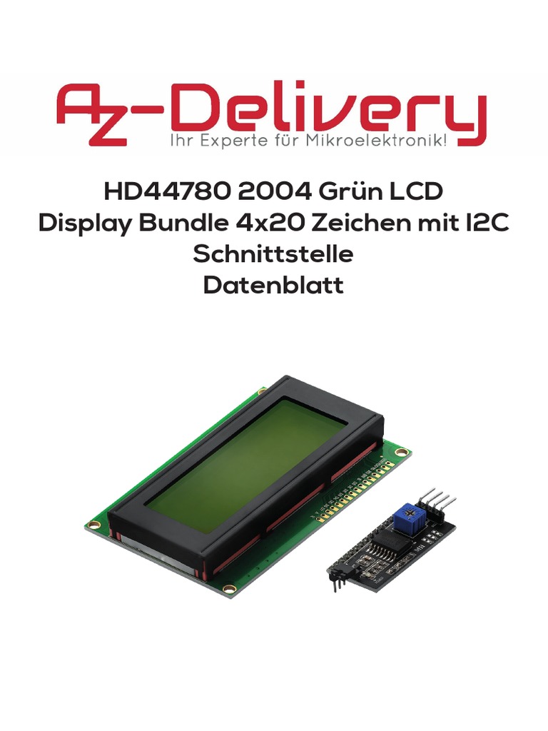 HD44780 2004 LCD Display | PDF | Liquid Crystal Display | Electrical ...