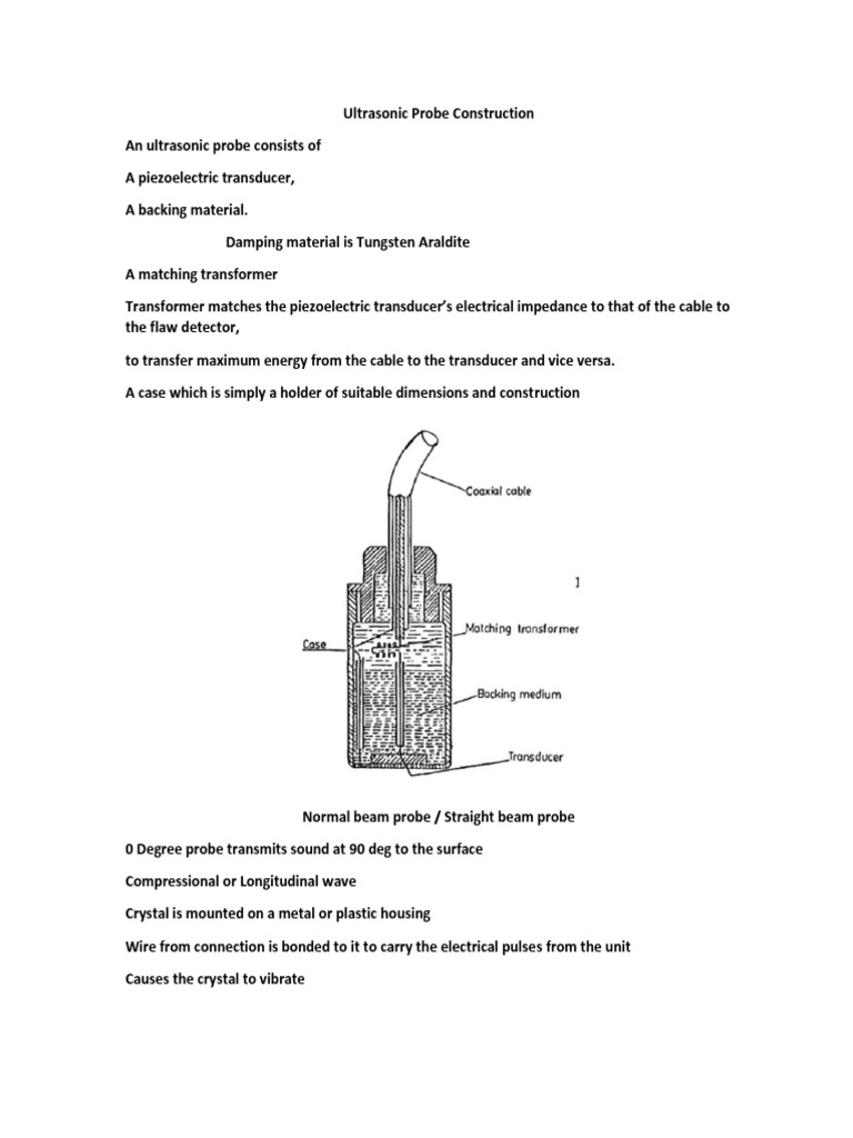 Ultrasonic Probe Construction Overview | PDF | Waves | Nozzle