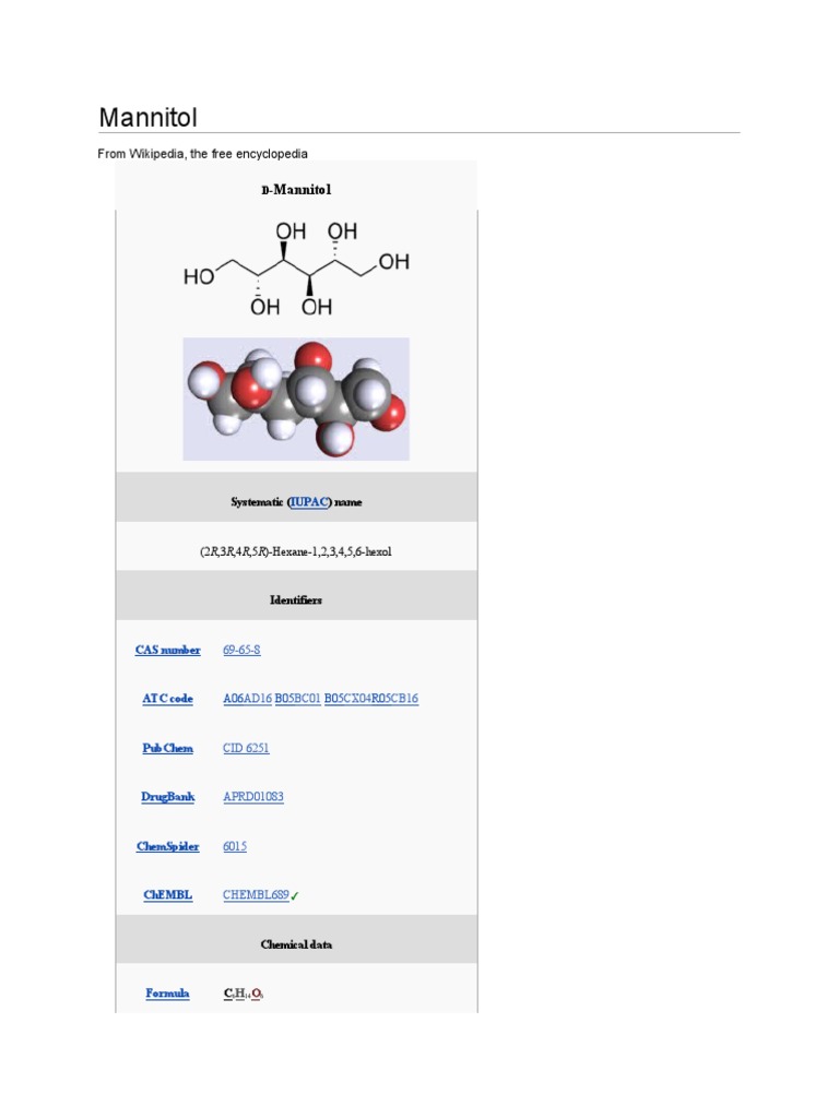 Mannitol | PDF | Chemistry | Physical Sciences