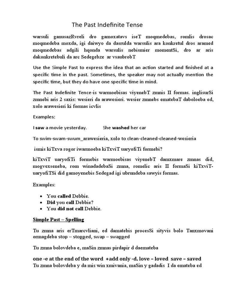 The Past Perfect Tense Explained | PDF | Grammatical Tense | Verb