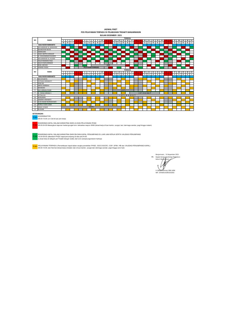 Jadwal Desember 2021 | PDF
