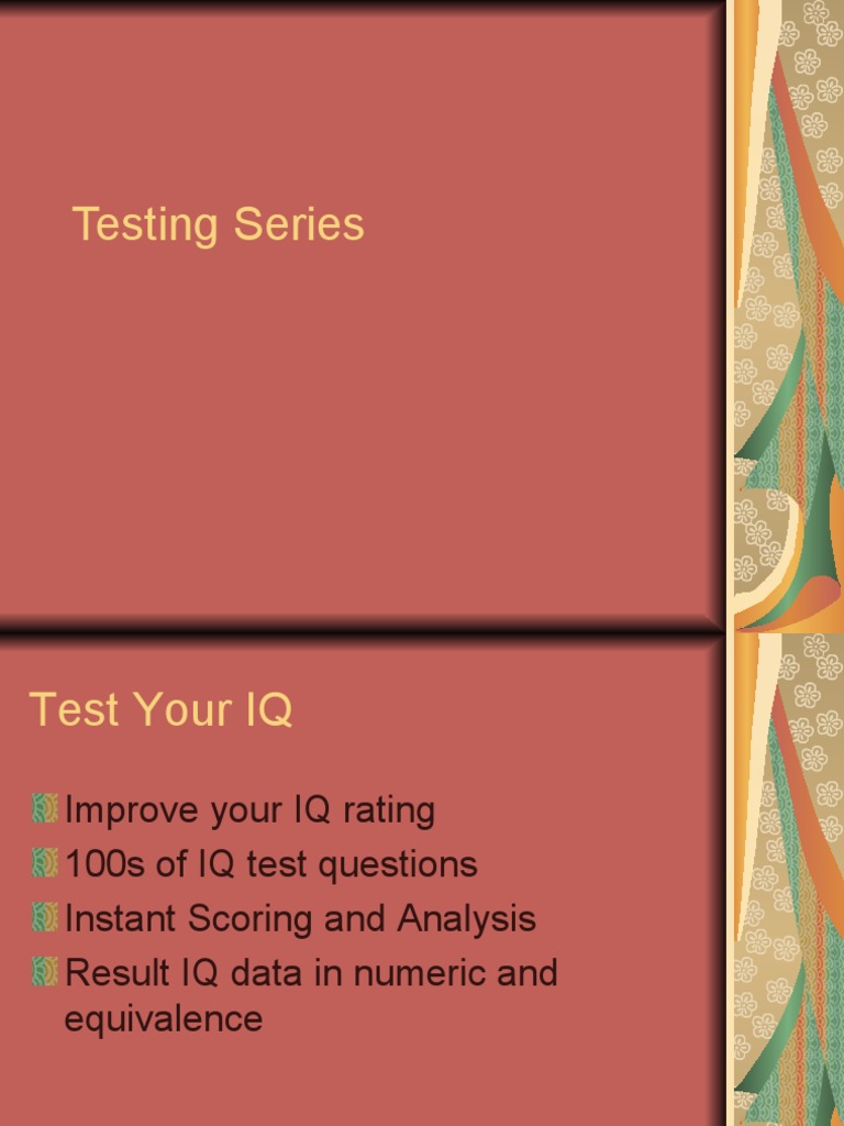 6 Testing Series | PDF