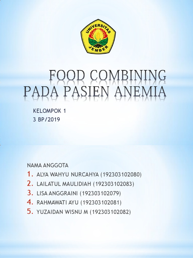 Food Combining Pada Pasien Anemia | PDF | Kesehatan Holistik