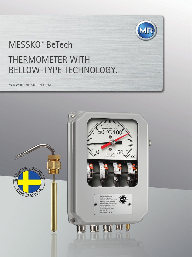 Messko Betech Thermometer With Bellow-Type Technology.: Pe Techno ...