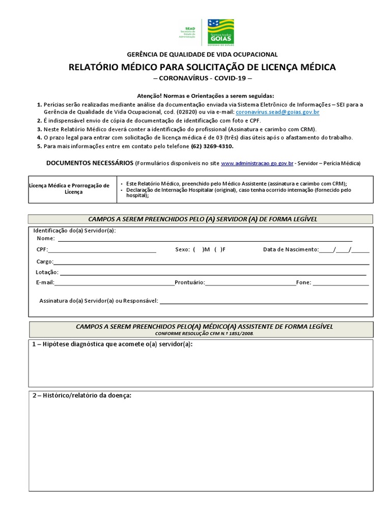 Relatorio Medico | PDF | Sistema de saúde | Ciências da Saúde